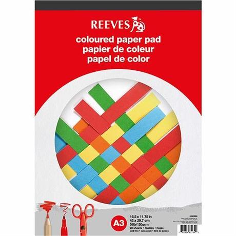 Reeves Coloured Paper Pad 120gsm 20 Sheets