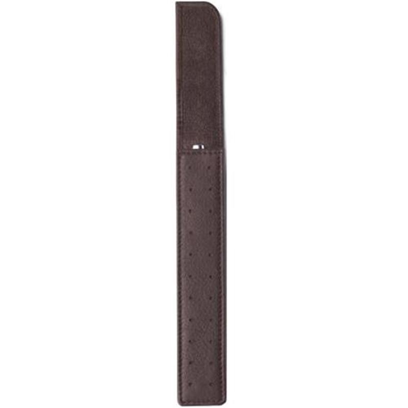 Autocross Single Pen Case - Brown Leather